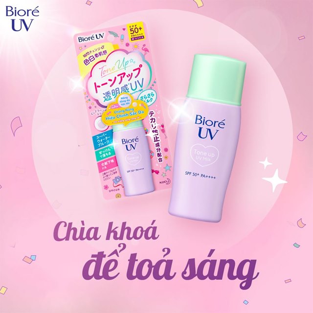 Sữa chống nắng hiệu chỉnh da Biore Tone Up UV Milk SPF50+/PA++++ 30ml