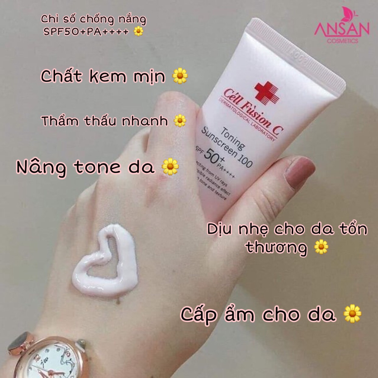 KCN cell fusion C toning suncreen 100 pa++++ 50ML